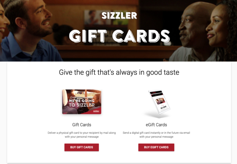 ᐅ Sizzler Gift Cards - Sizzler Reviews